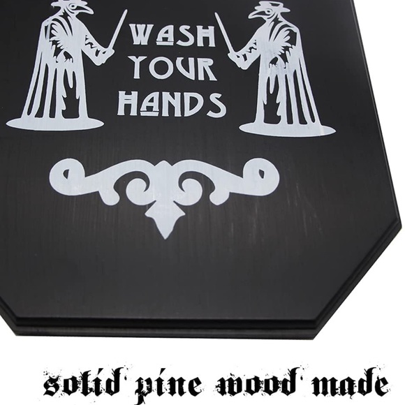 Tosoenphy | Wall Decor | Solid Pine Wood Halloween Goth Plague Doctor ...